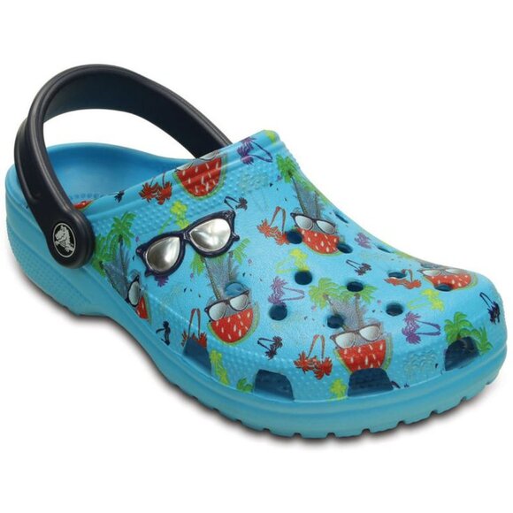 CROCS | Shoes | Crocs Unisex Adult Summer Blue Print Clog Crocs Sandals ...